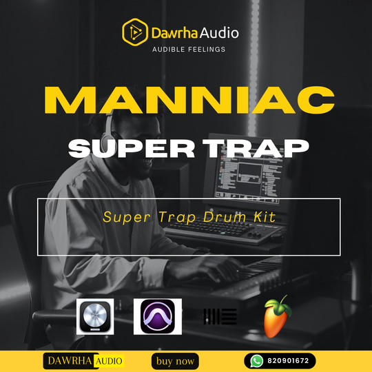 SUPER TRAP DRUM KIT - MANNIAC by DAWRHA AUDIO 2024 - Detalhes